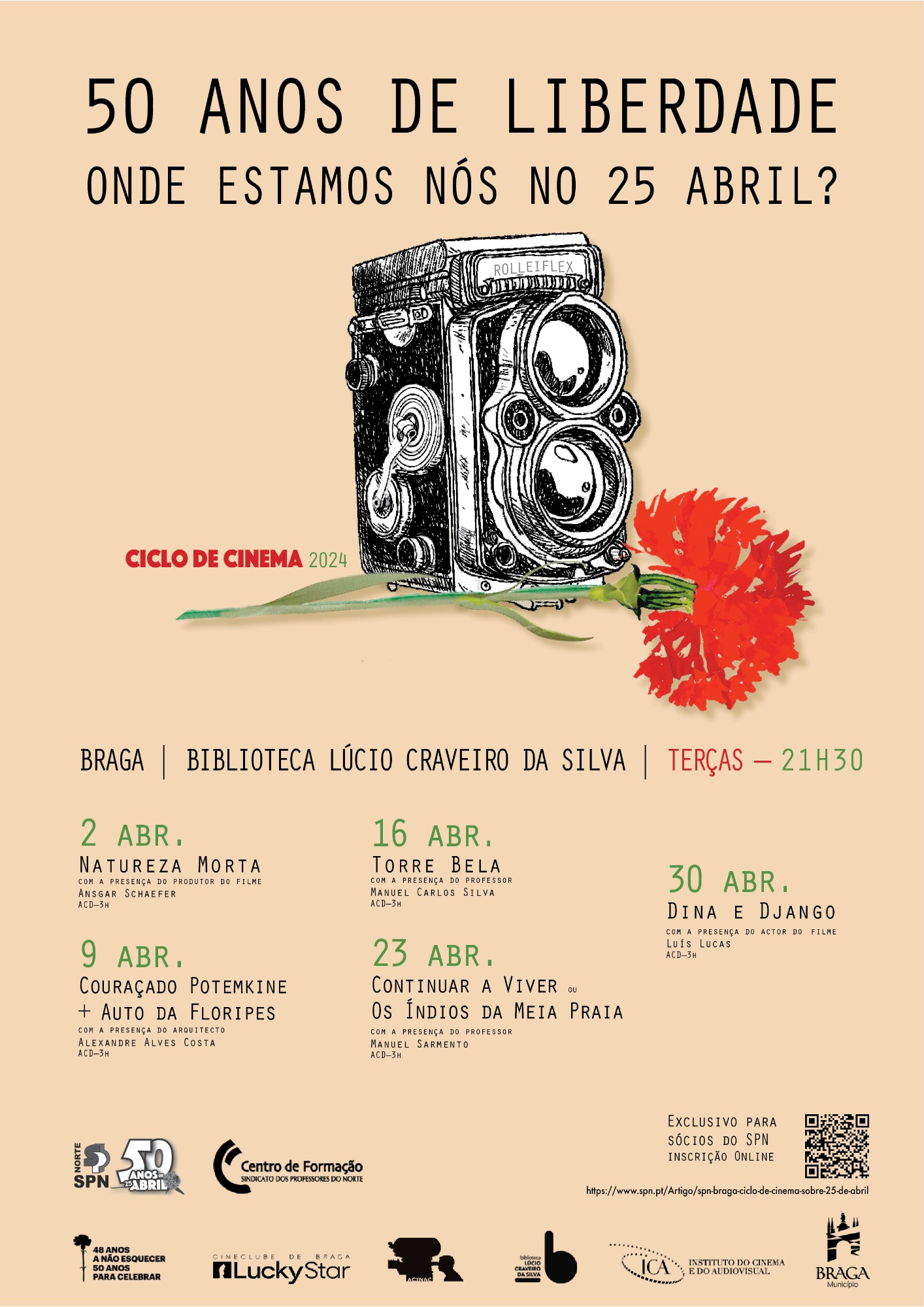 SPN - SPN/Braga — Ciclo de Cinema sobre 25 de Abril (2023)